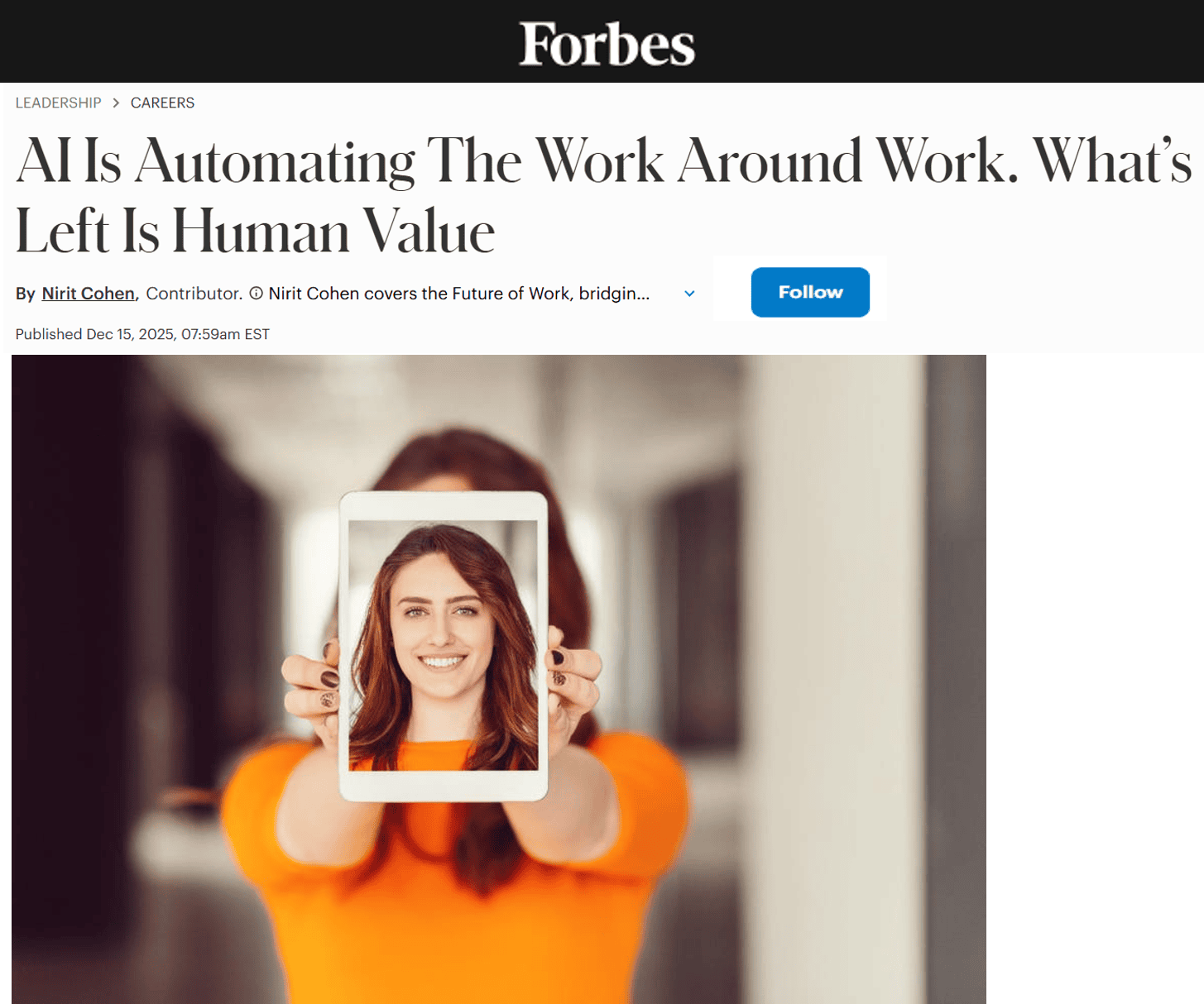 AI Is Automating The Work Around Work. What’s Left Is Human Value ...
